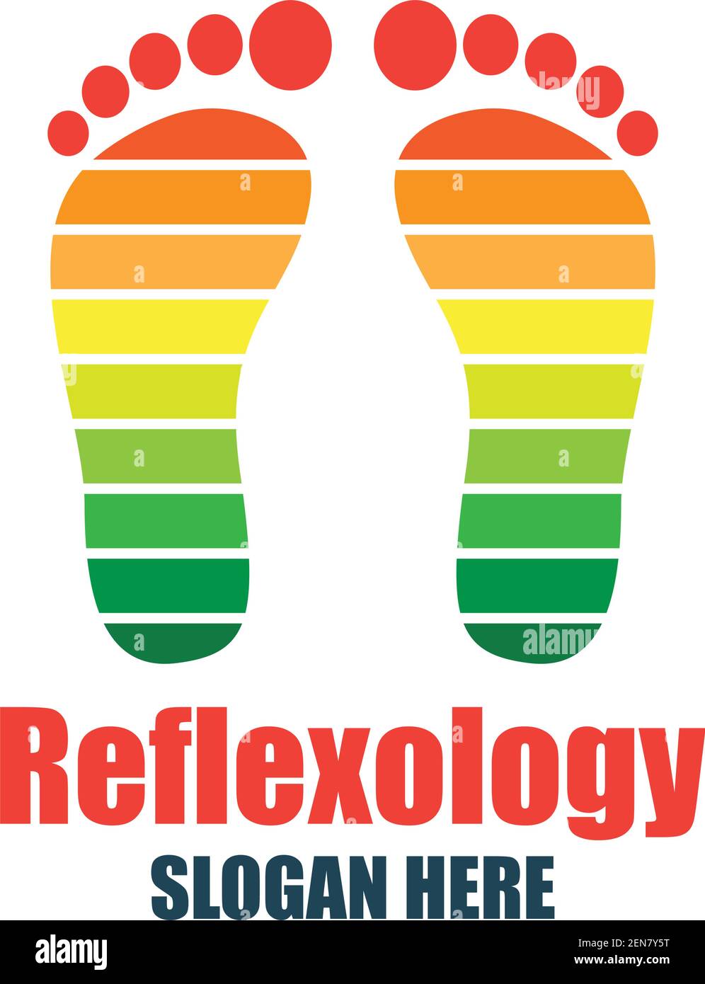 reflexology, zone therapy logo with text space for your slogan ...