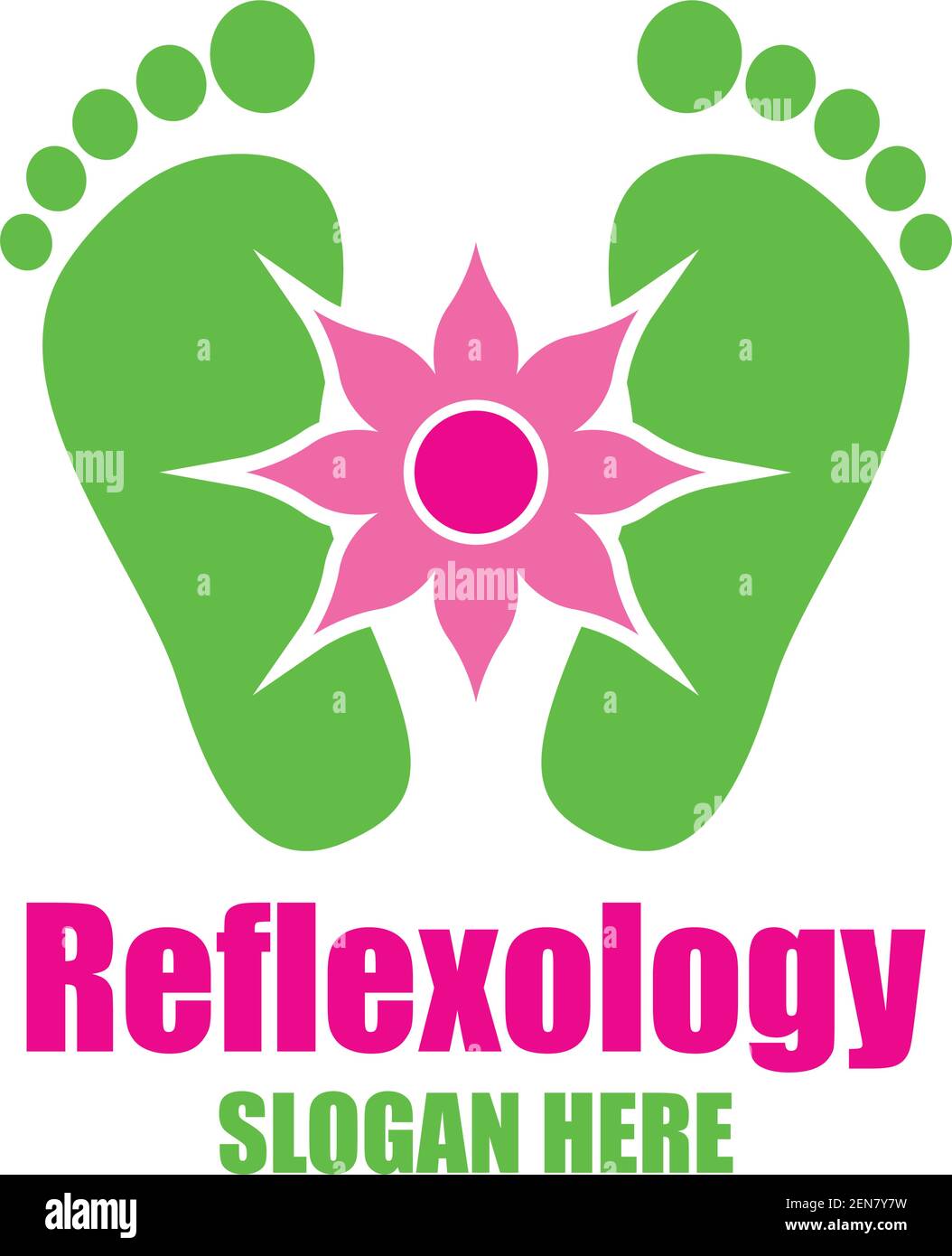 reflexology, zone therapy logo with text space for your slogan ...