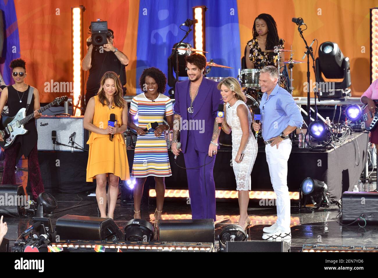 Adam Lambert performs on ABC Good Morning America Summer Concert Series ...