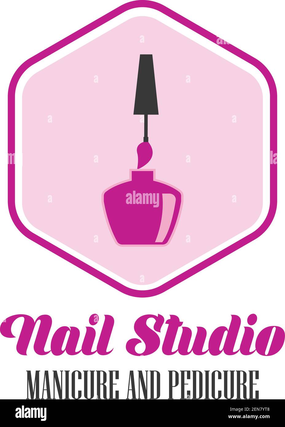 nail salon manicure pedicure logo with text space for your tagline ...