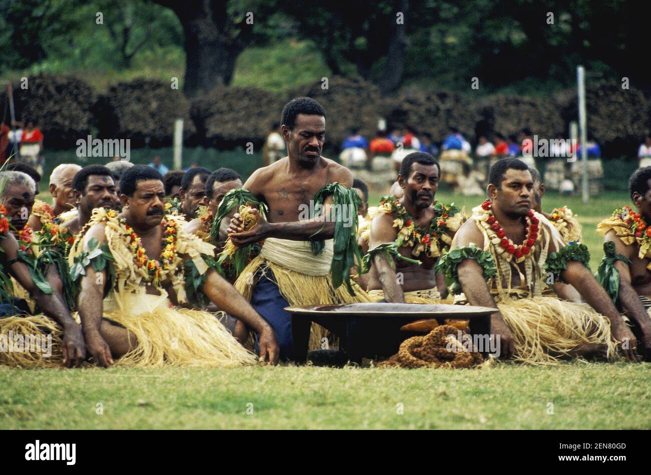 Kava ceremonies to welcome home the Chief of Vudra, at Viseisei, near ...