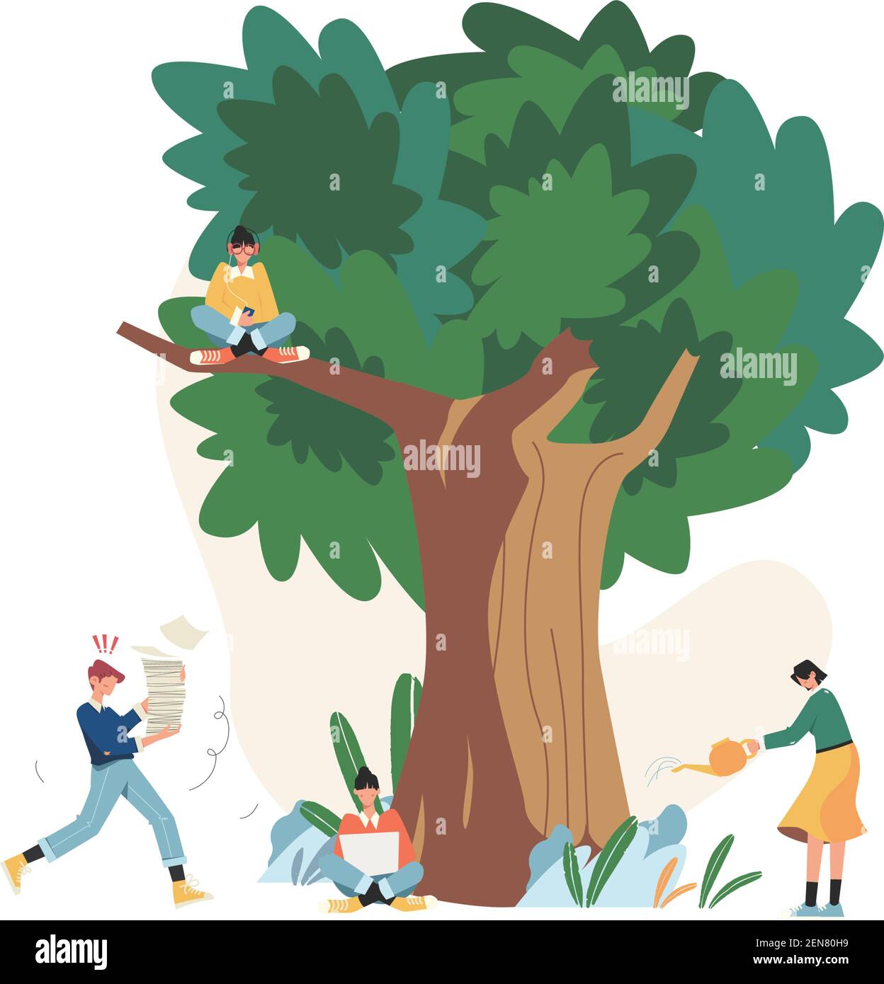 Work engagement Stock Vector Images - Alamy