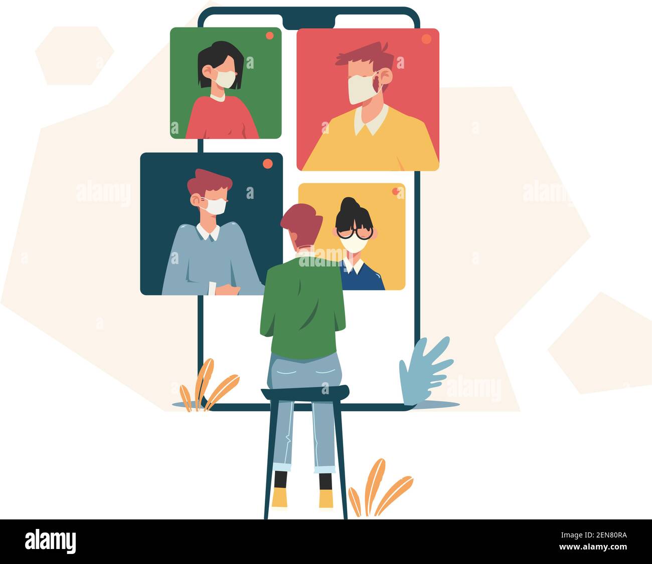 Mobile communication presentation Cut Out Stock Images & Pictures - Alamy