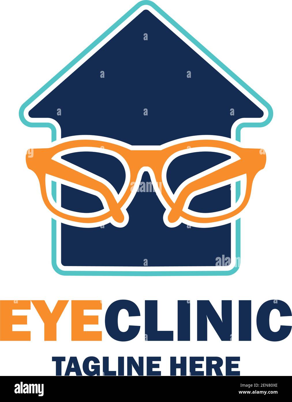 eye clinic / ophthalmic clinic / ophthalmology / optometrist icon with ...