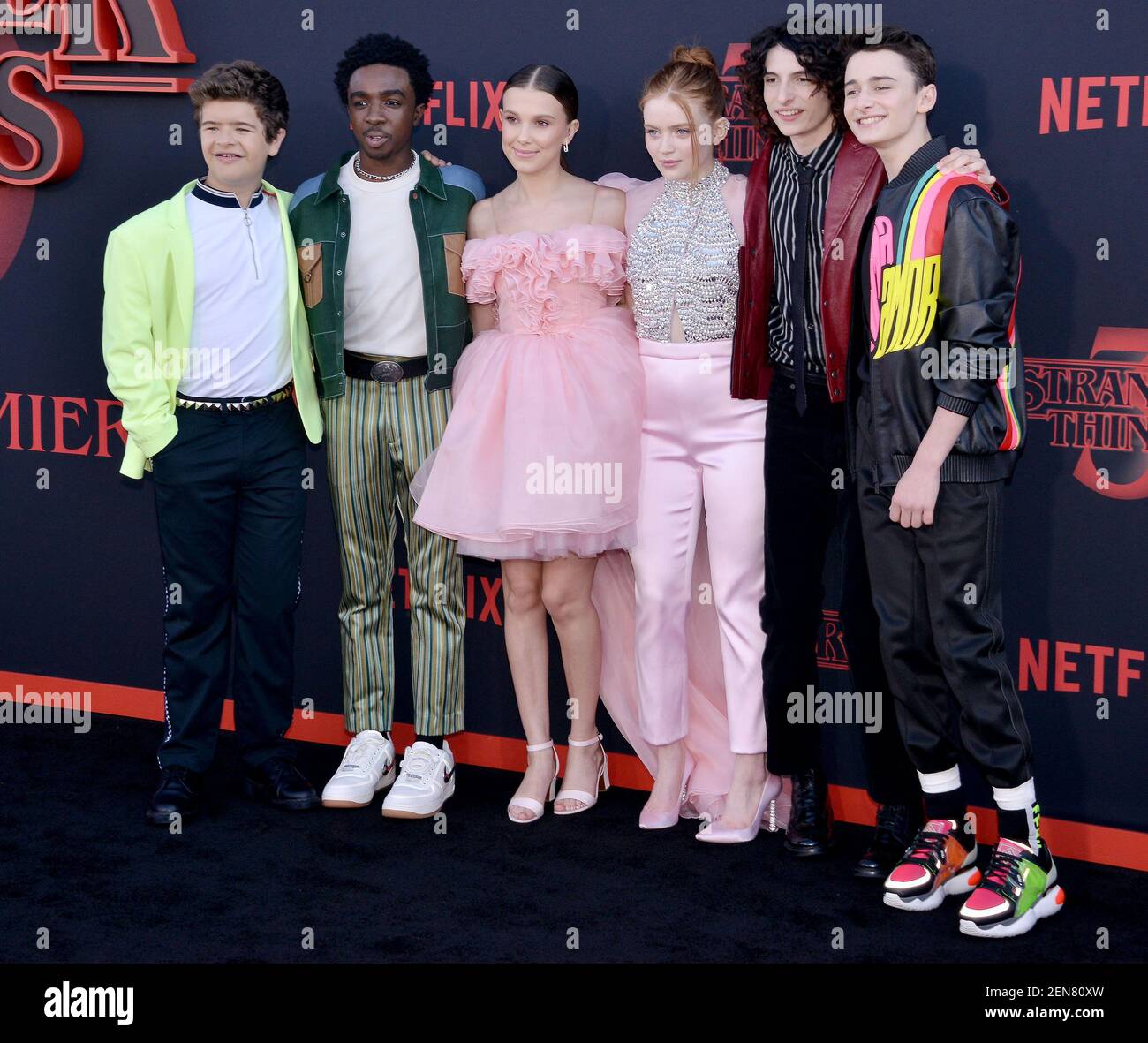 (L-R) STRANGER THINGS 3 Cast - Gaten Matarazzo, Caleb McLaughlin ...