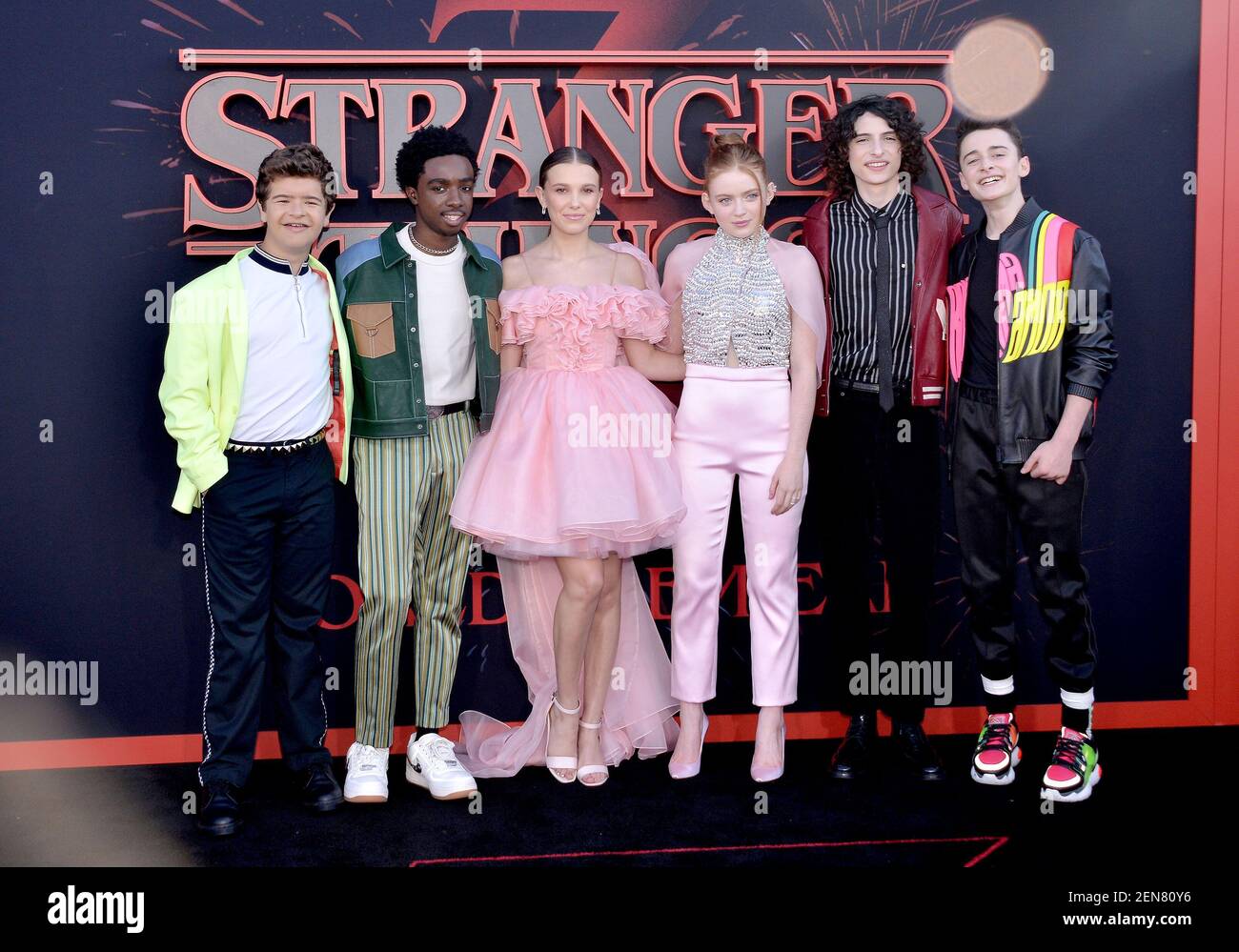 (L-R) STRANGER THINGS 3 Cast - Gaten Matarazzo, Caleb McLaughlin ...
