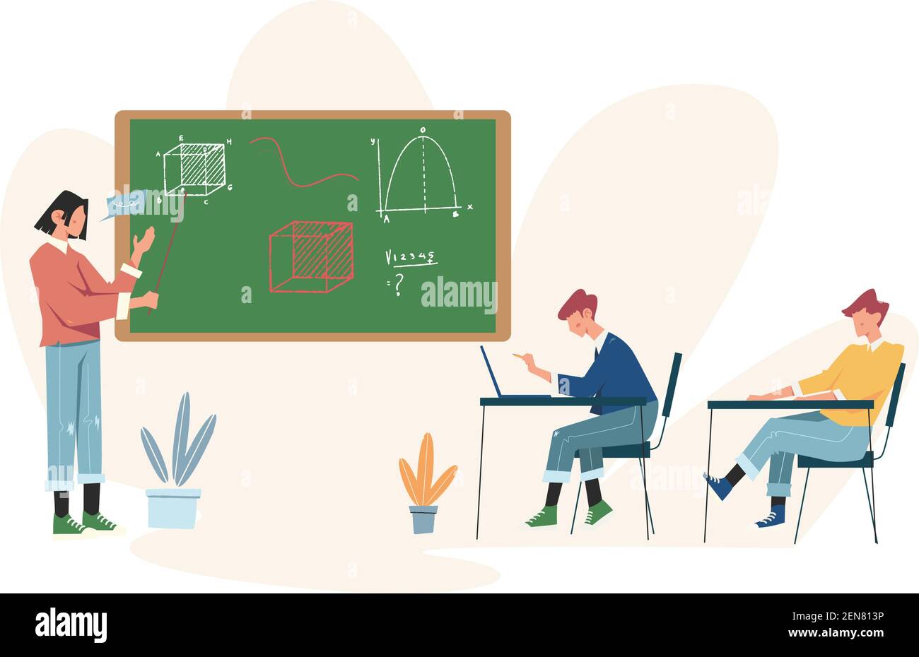 Teaching young class Stock Vector Images - Alamy