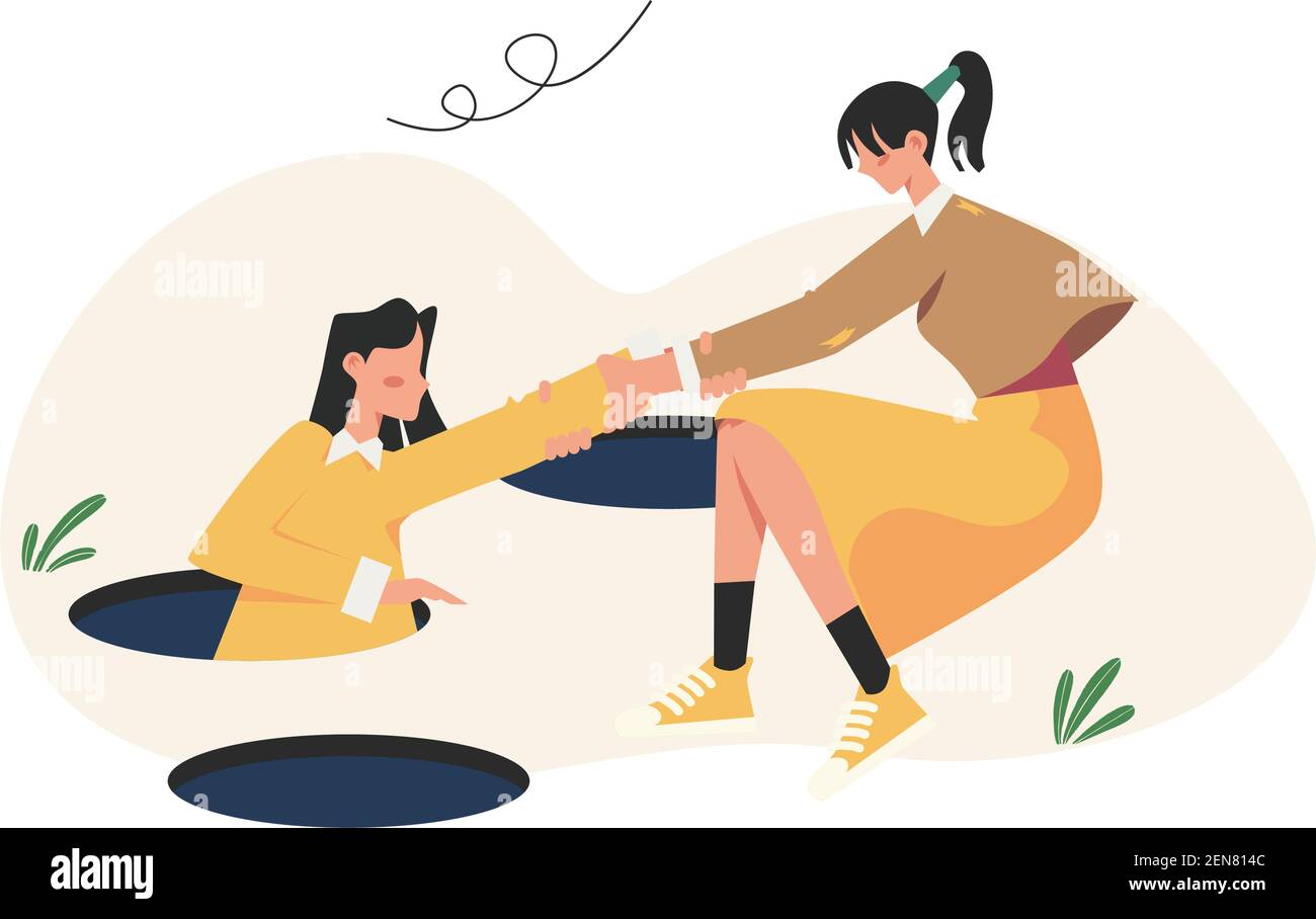 To help each other Stock Vector Images - Alamy