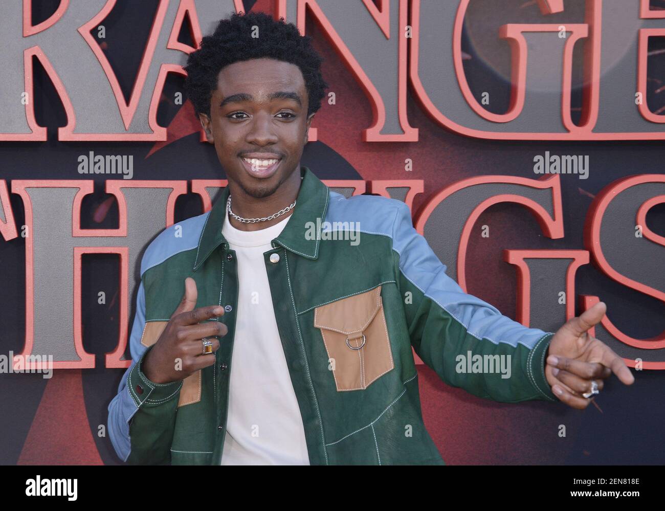 Caleb McLaughlin arrives at Netflix's STRANGER THINGS 3 World Premiere ...