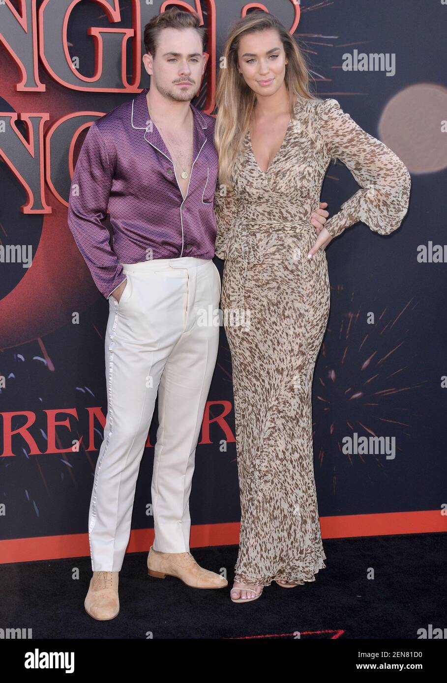 (L-R) Dacre Montgomery and Liv Pollock at Netflix's STRANGER THINGS 3 ...