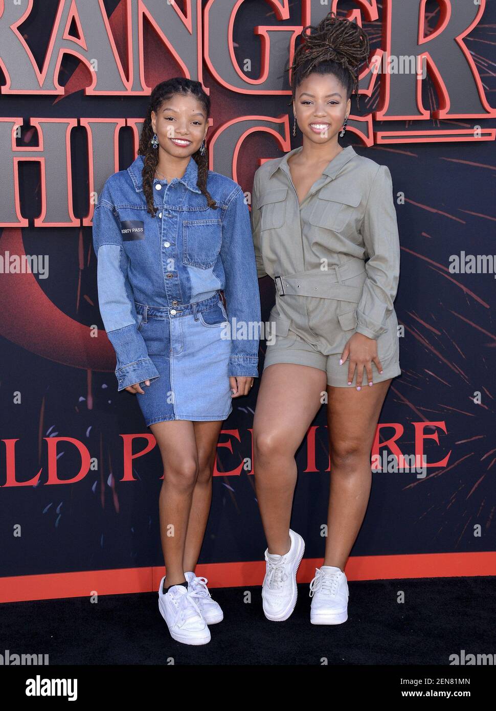 Chloe Bailey And Halle Bailey At Netflixs Stranger Things 3 World Premiere Held At The Santa