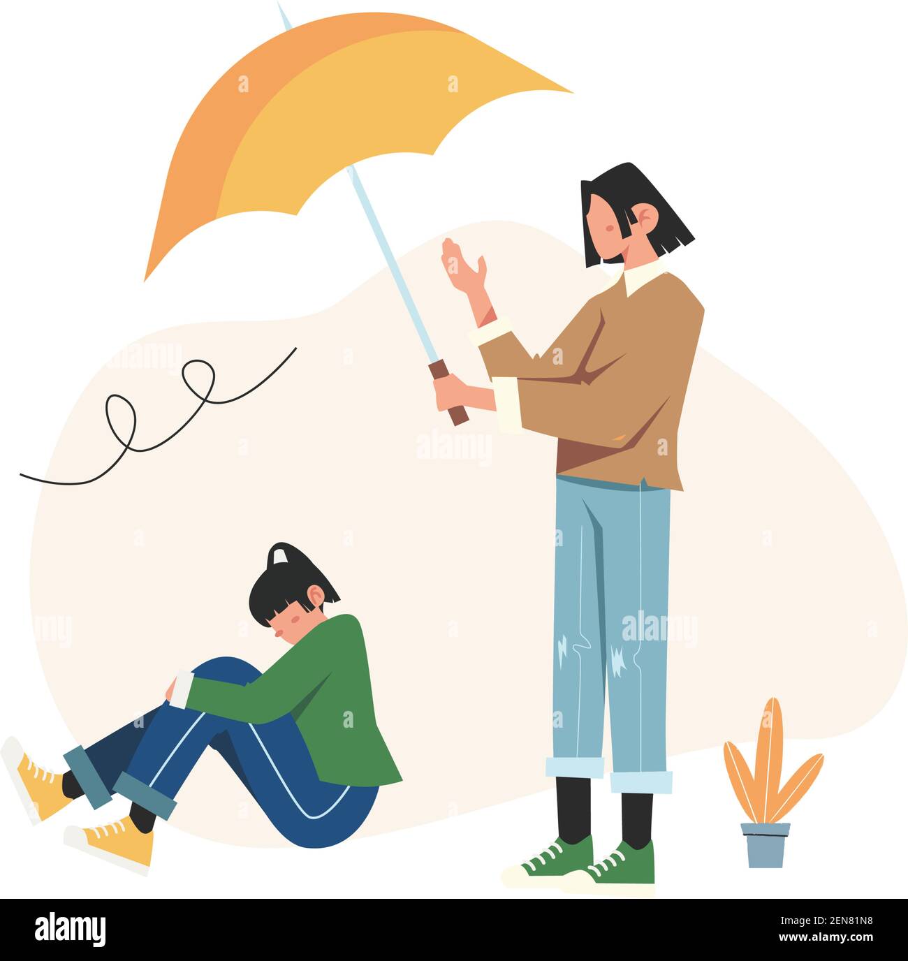 Help anxiety Stock Vector Images - Alamy