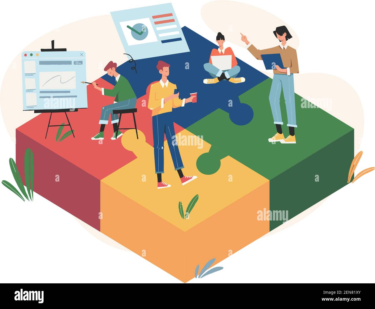 Puzzle communication Stock Vector Images - Alamy