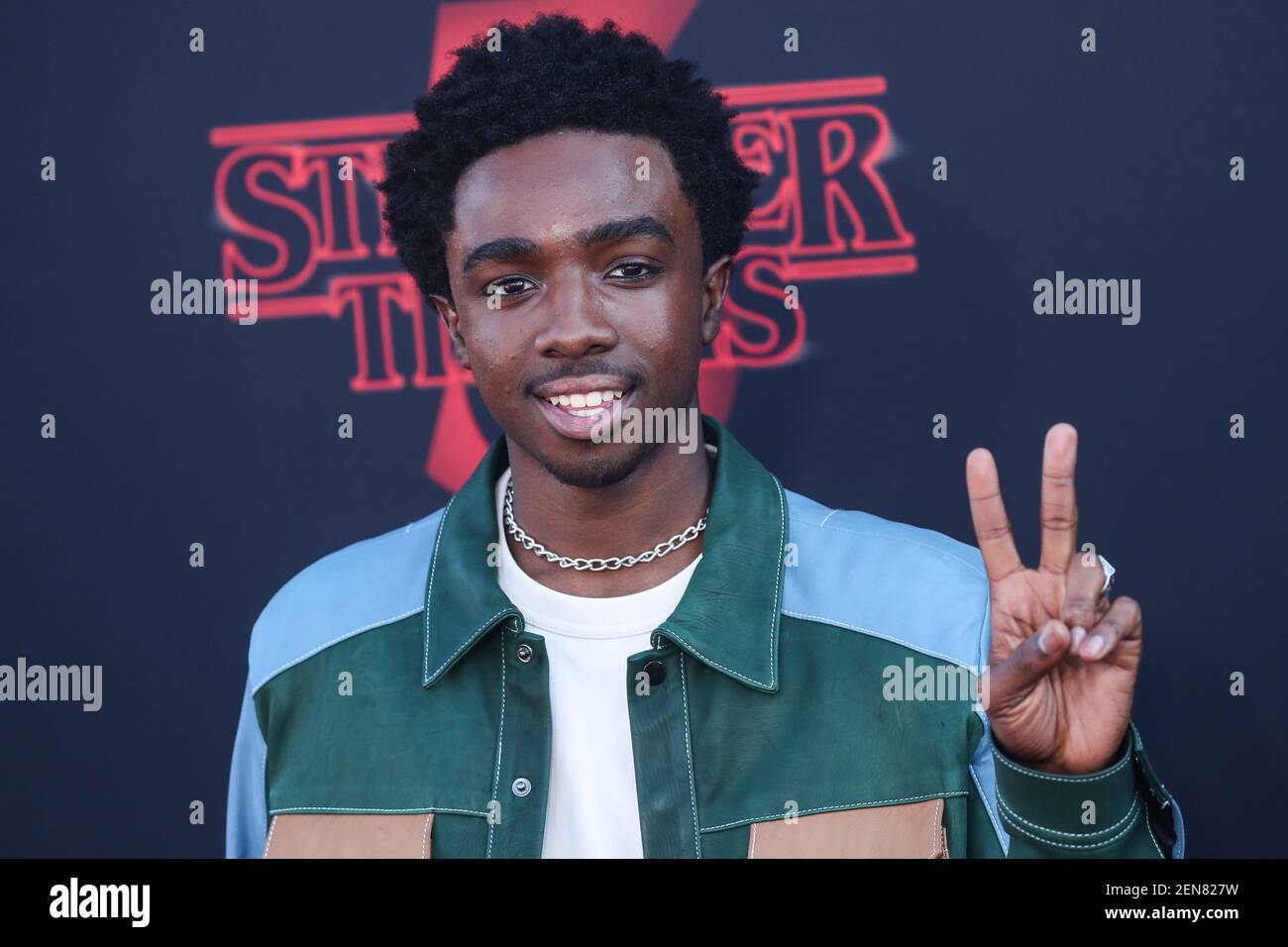 SANTA MONICA, LOS ANGELES, CALIFORNIA, USA - JUNE 28: Actor Caleb McLaughlin arrives at the ...