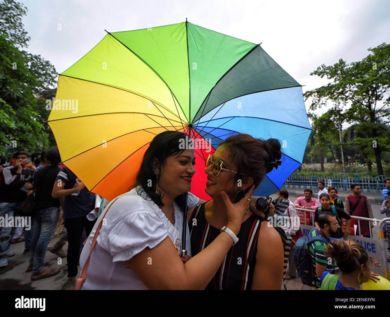 LGBT community members seen holding each others and sharing love in ...