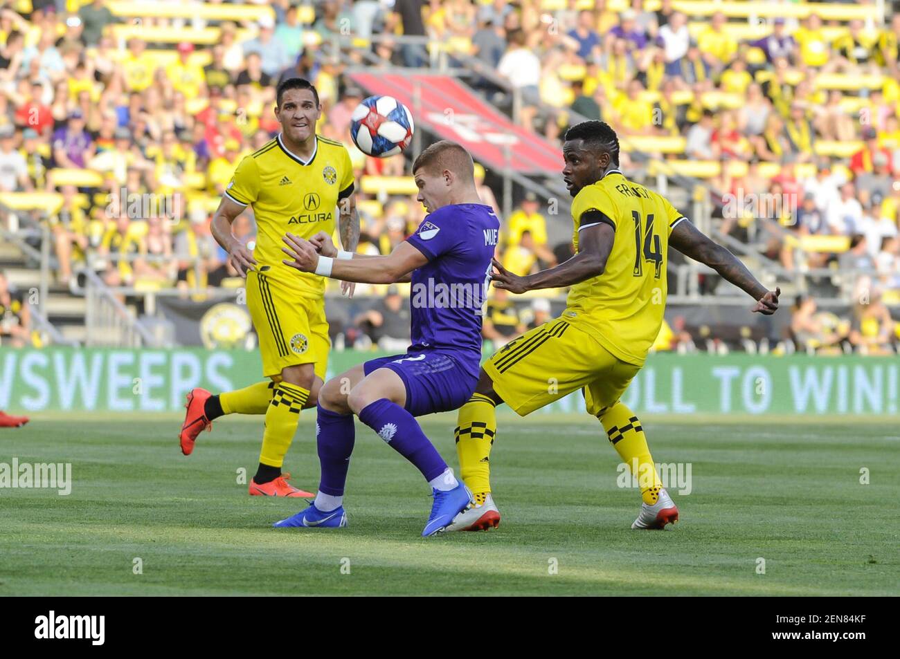 Saturday, June 29, 2019: Orlando City forward Chris Mueller (9) and ...