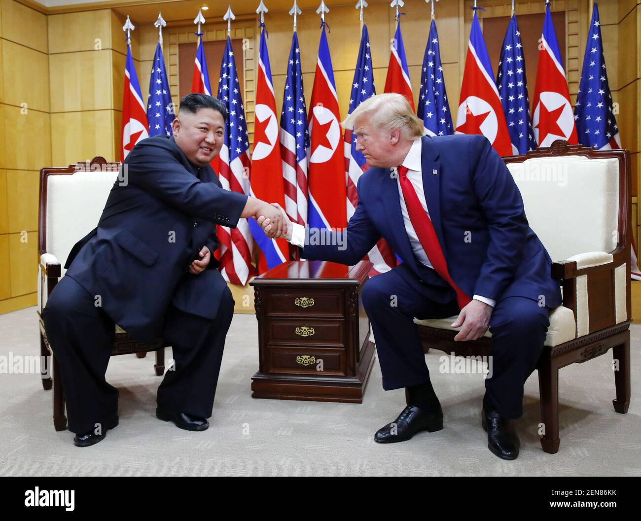 30 June 2019 - Panmunjom, South Korea : North Korean leader Kim Jong Un ...