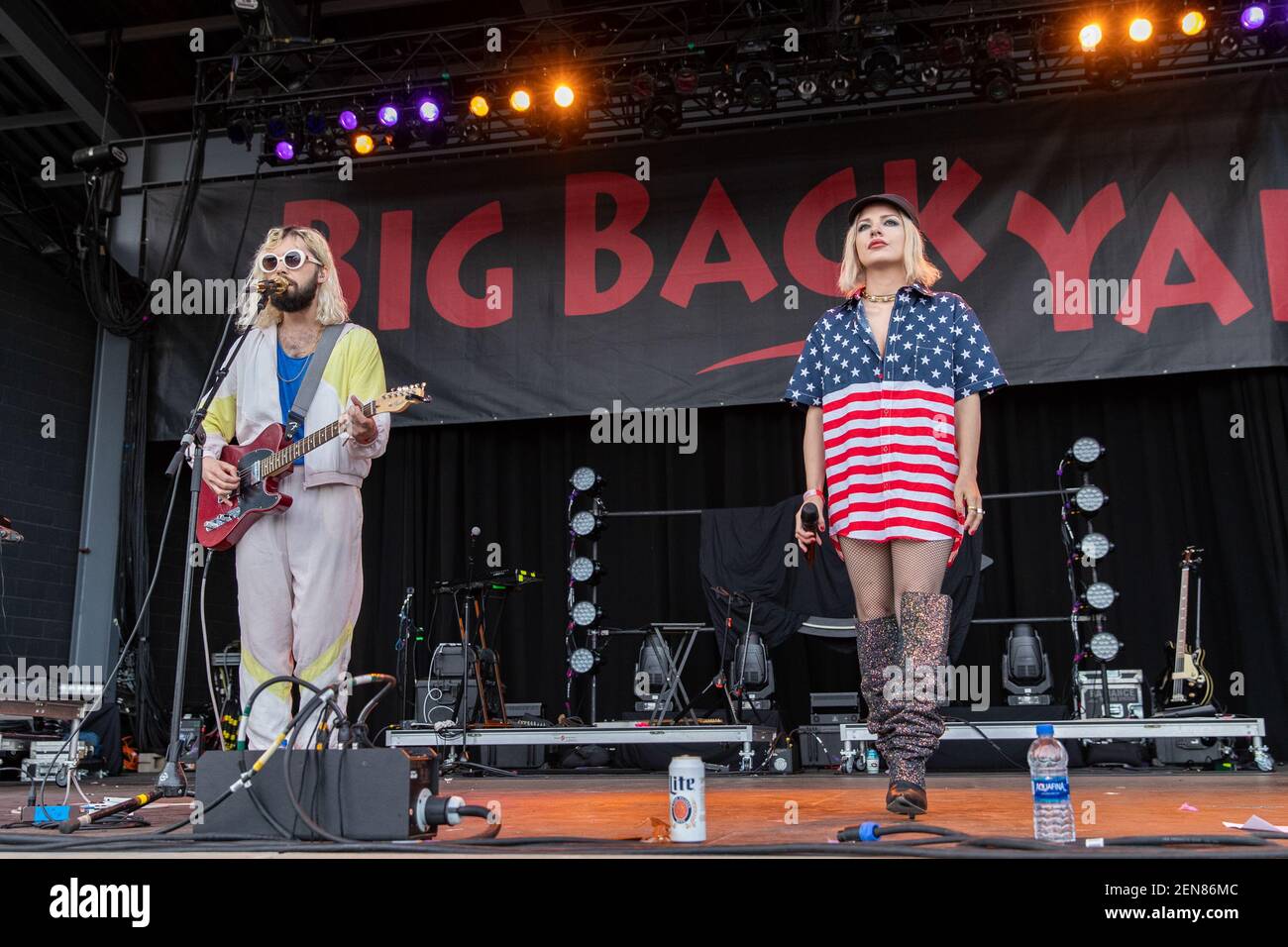 Cole Randall and Shpresa Lleshaj of Flora Cash during the Summerfest ...