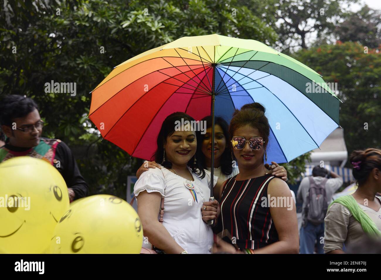 (6/29/2019) LGBT and transgender community people during a pride march ...