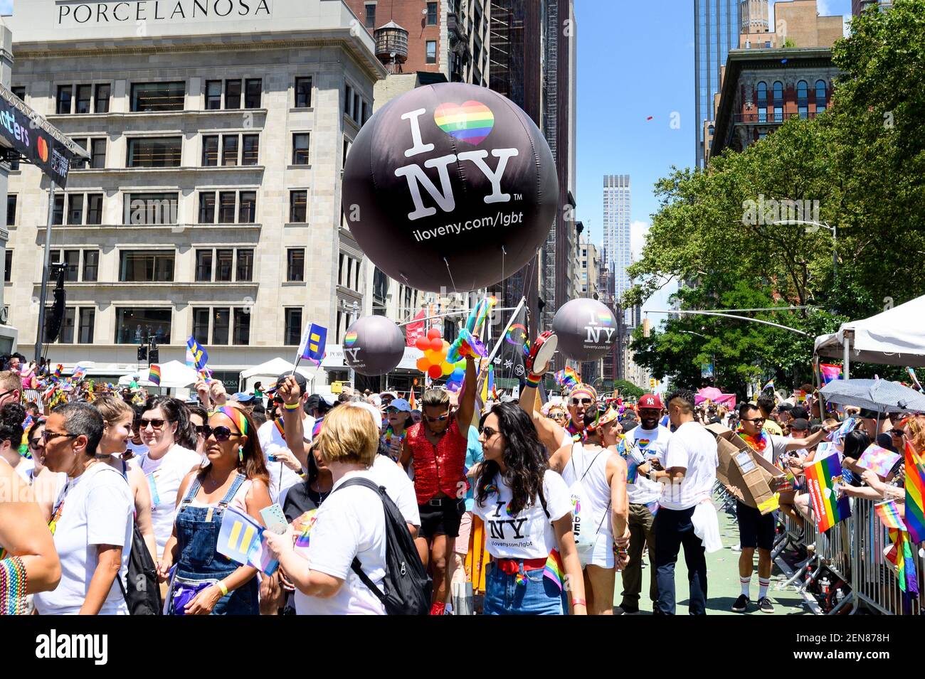 The New York City Pride March on Fifth Avenue in New York City on June ...