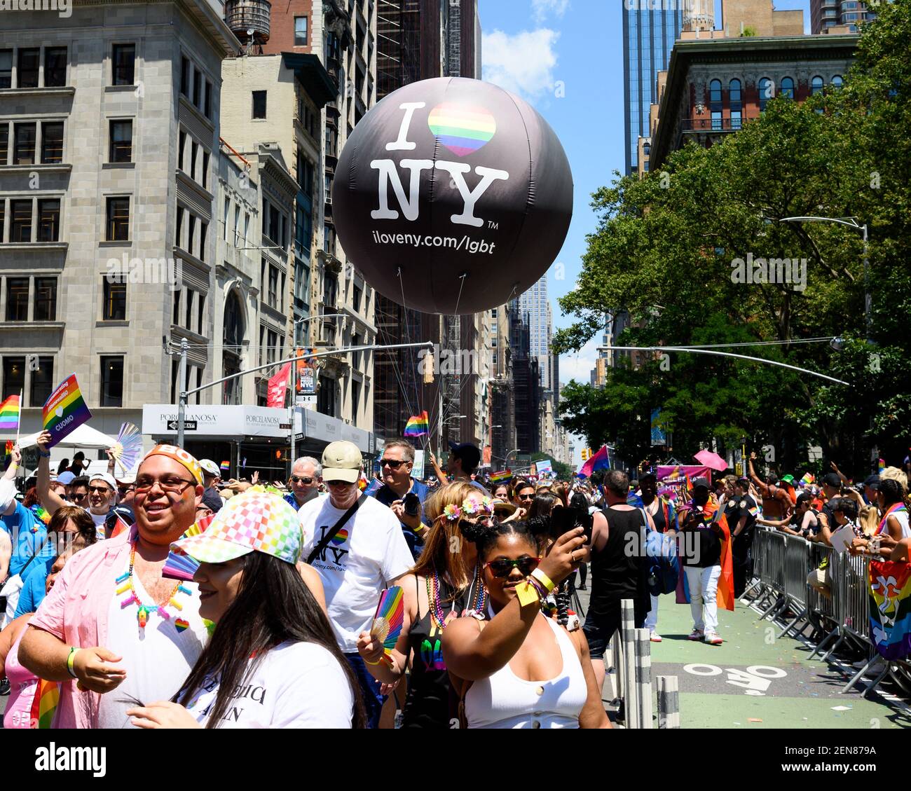 The New York City Pride March on Fifth Avenue in New York City on June ...