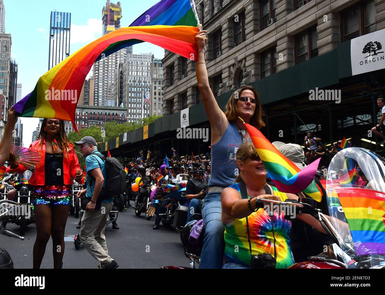 Motorcyclists ride down Fifth Avenue in Manhattan during the World ...