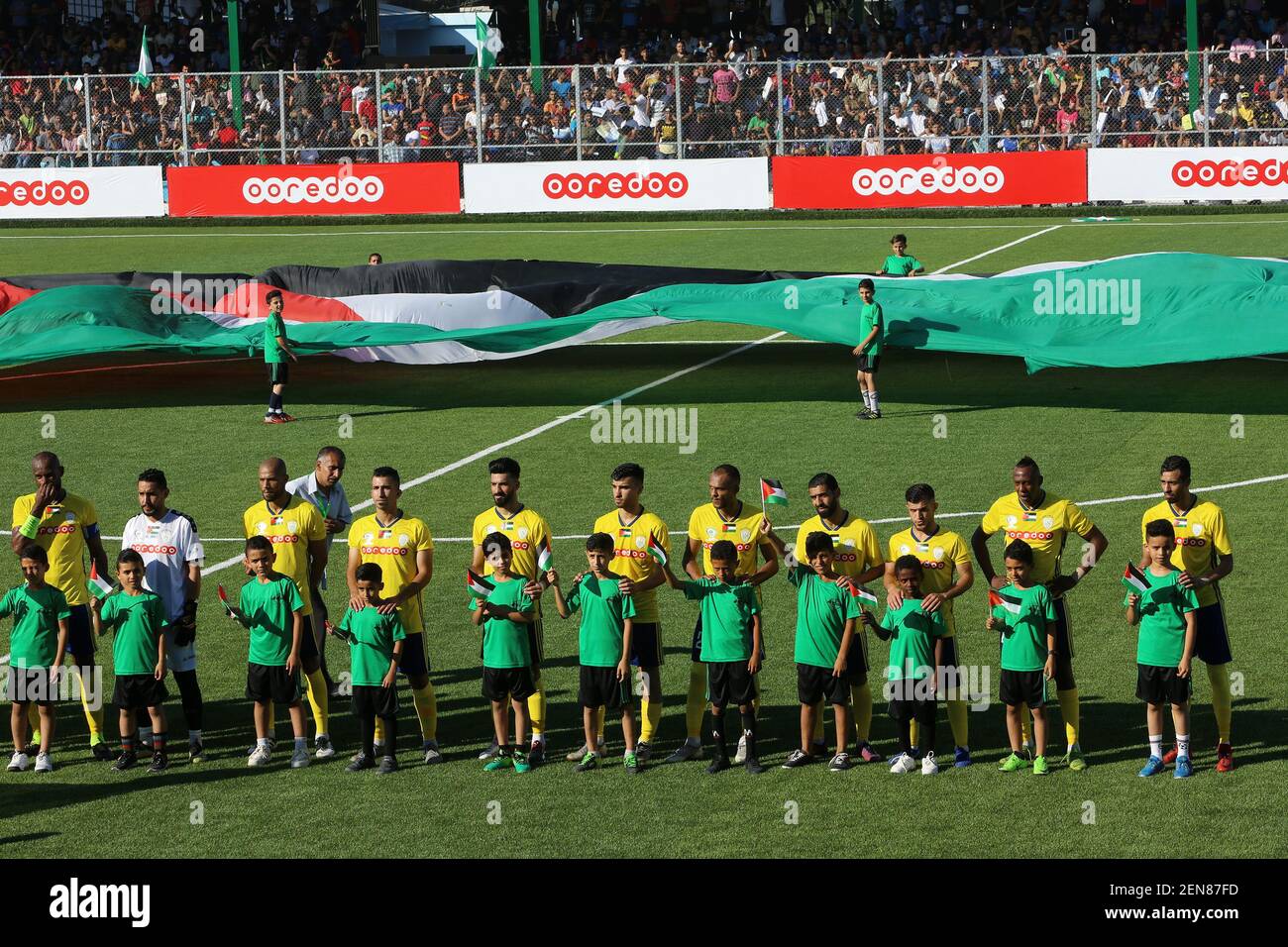 The opening of the Palestinians match the "Rafah Services Club" with a ...