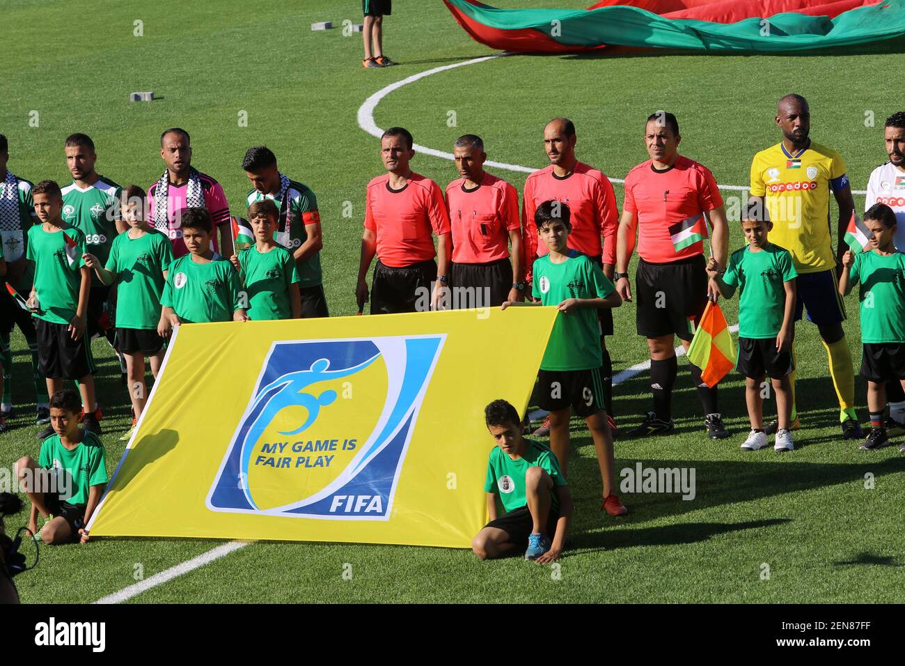 The opening of the Palestinians match the "Rafah Services Club" with a ...