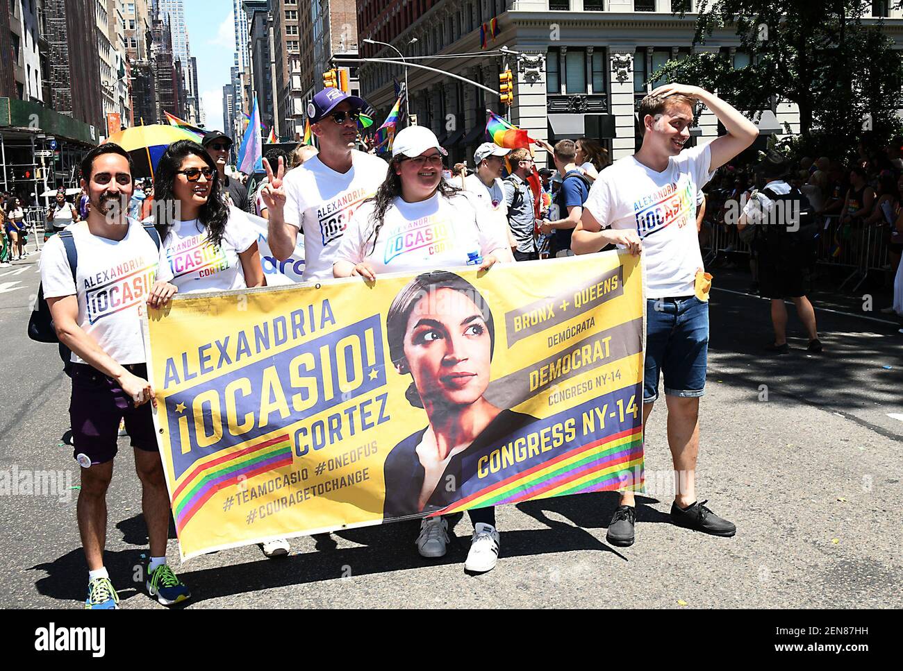 Alexandria Ocasio Cortez group without her march in the World Pride NYC ...
