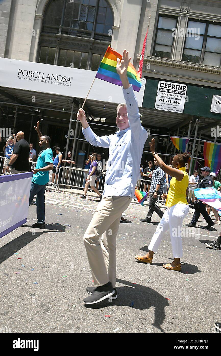 Chirlane McCray and husband Mayor Bill de Blasio march in the World ...