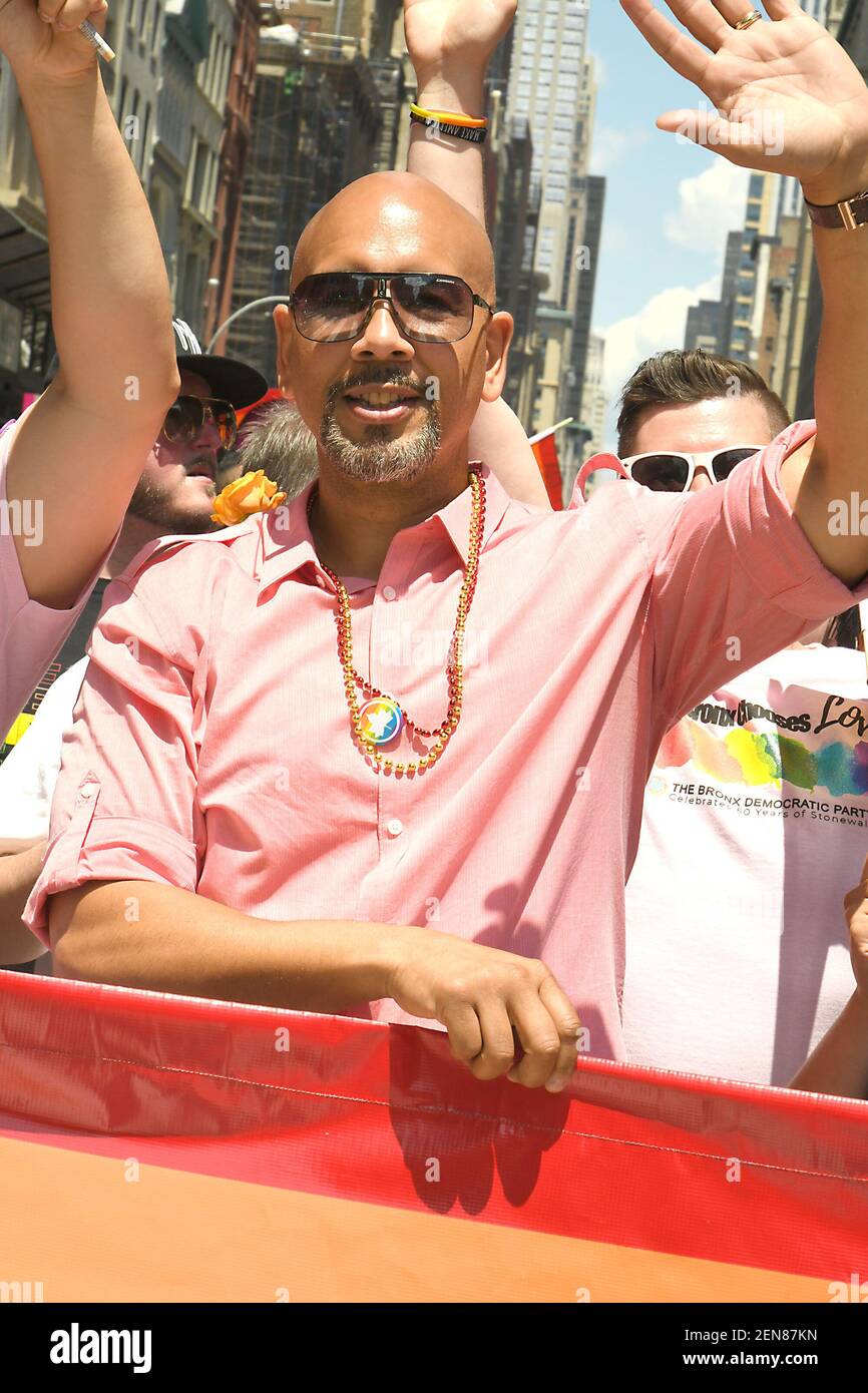 Ruben Diaz, Jr marches in the World Pride NYC Pride March on June 30 ...
