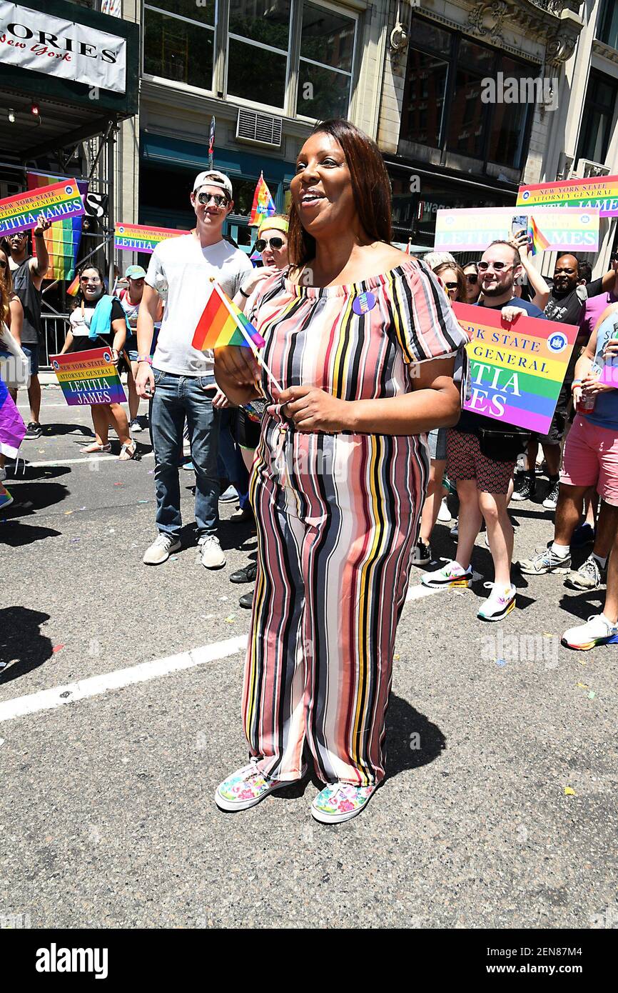 Letisha James march in the World Pride NYC Pride March on June 30,2019 ...