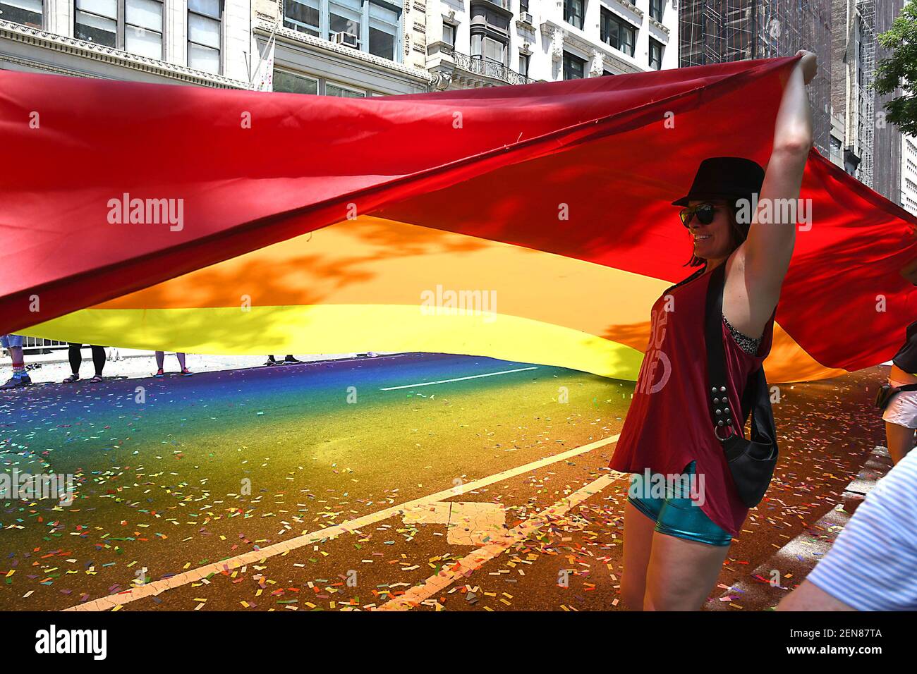 Marchers March In The World Pride Nyc Pride March On June 302019 On Fifth Avenue In New York