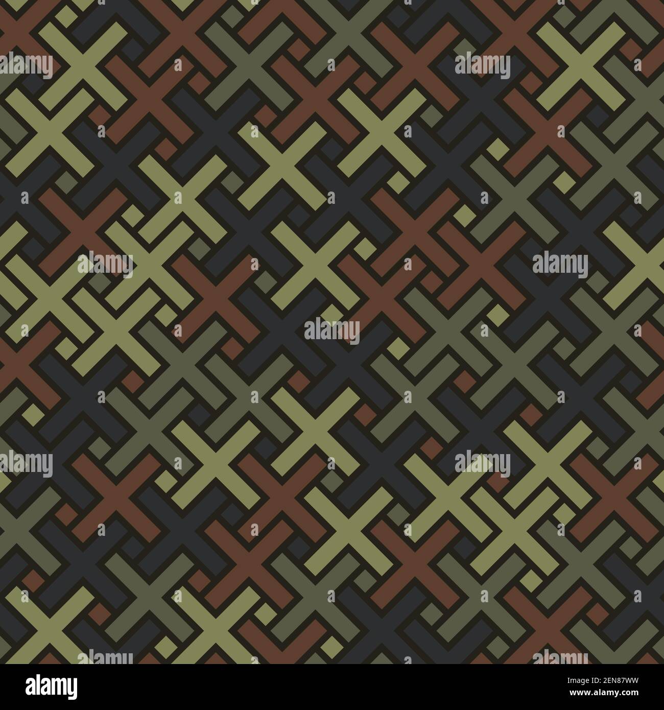 Cross pavement ornament seamless pattern. Camouflage mosaics wallpaper ...