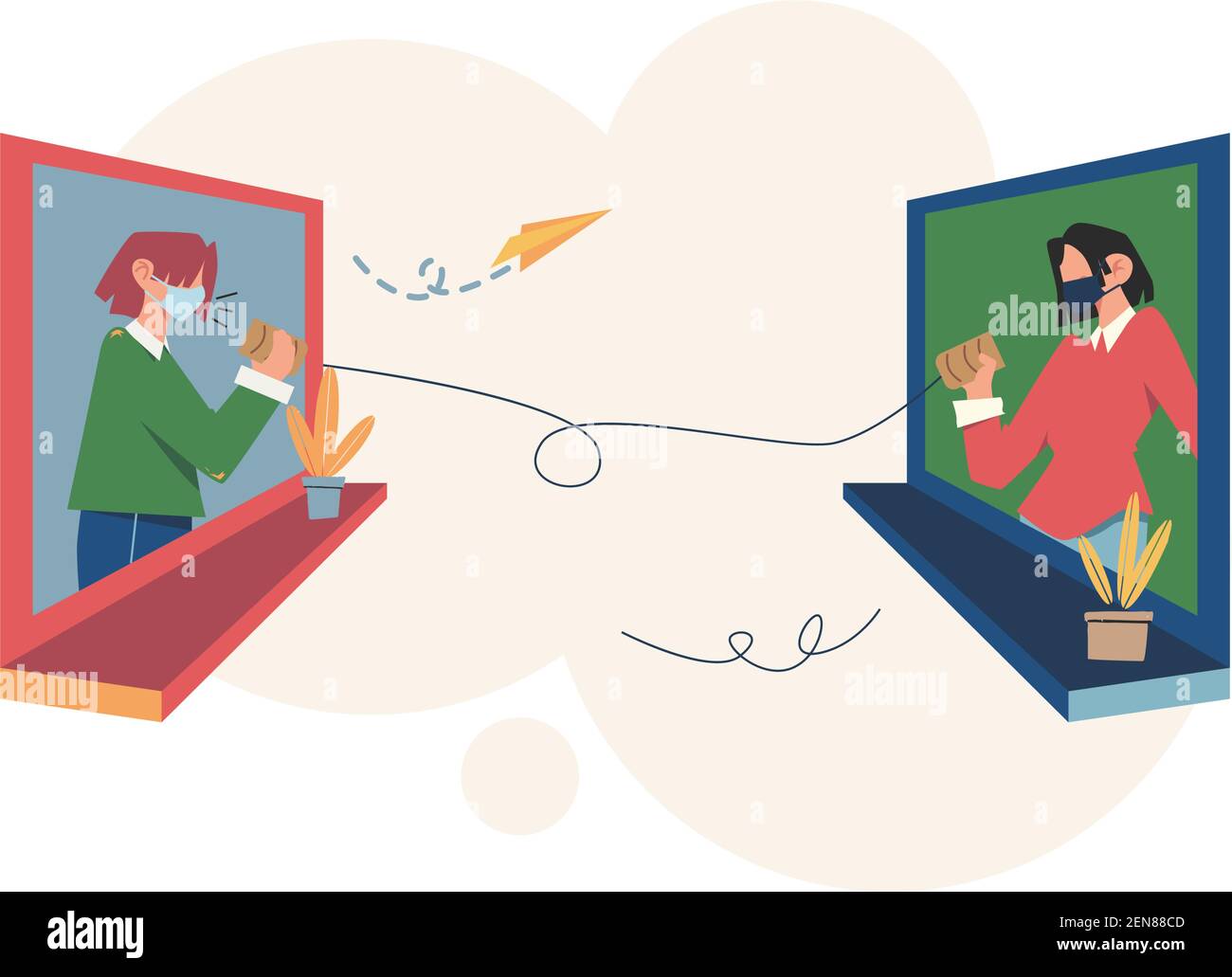 Telecommunication mask Stock Vector Images - Alamy