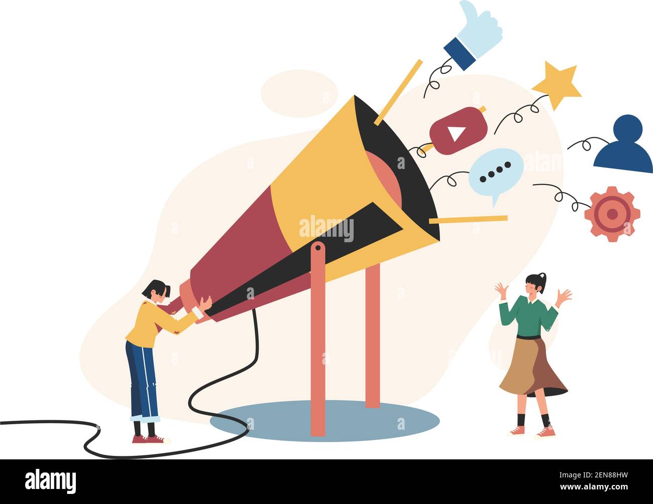 People promoting business via social media Stock Vector Image & Art - Alamy