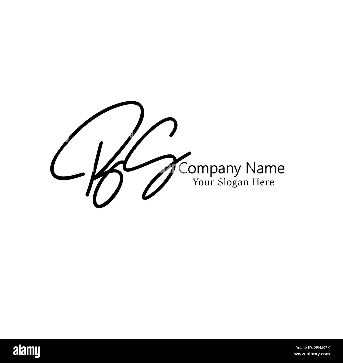 B S BS Initial letter handwriting and signature logo. Beauty vector ...