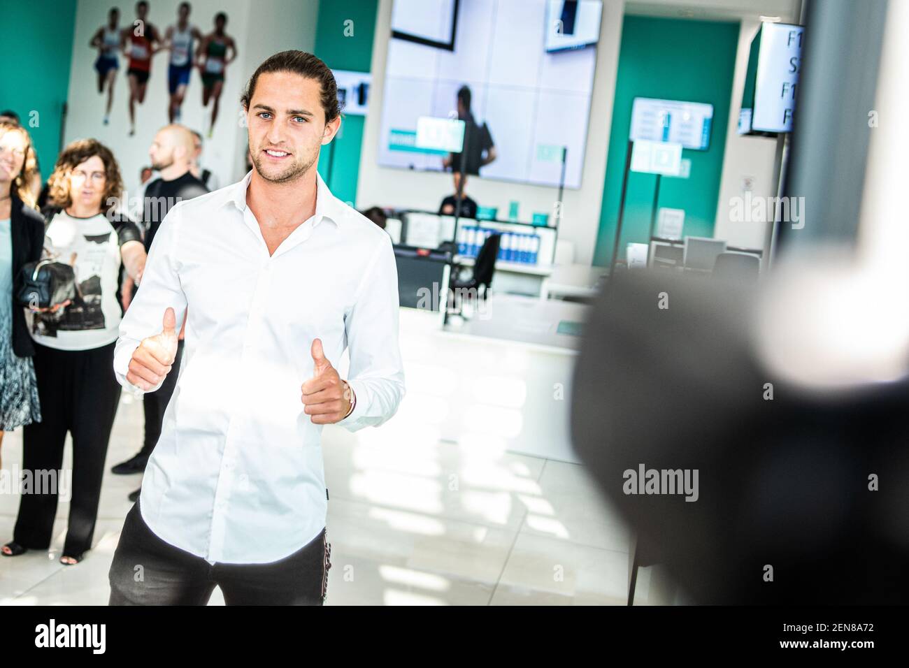 (7/1/2019) Adrien Rabiot of Juventus arrives at Allianz Stadium before ...