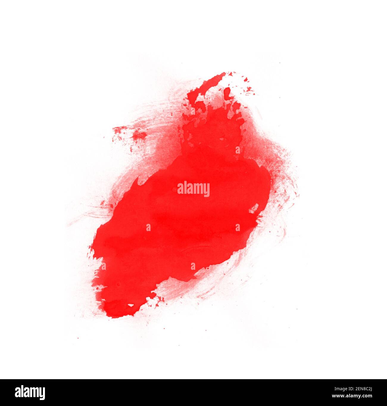 Abstract red watercolor brush isolated on white backdrop. Brushes for ...