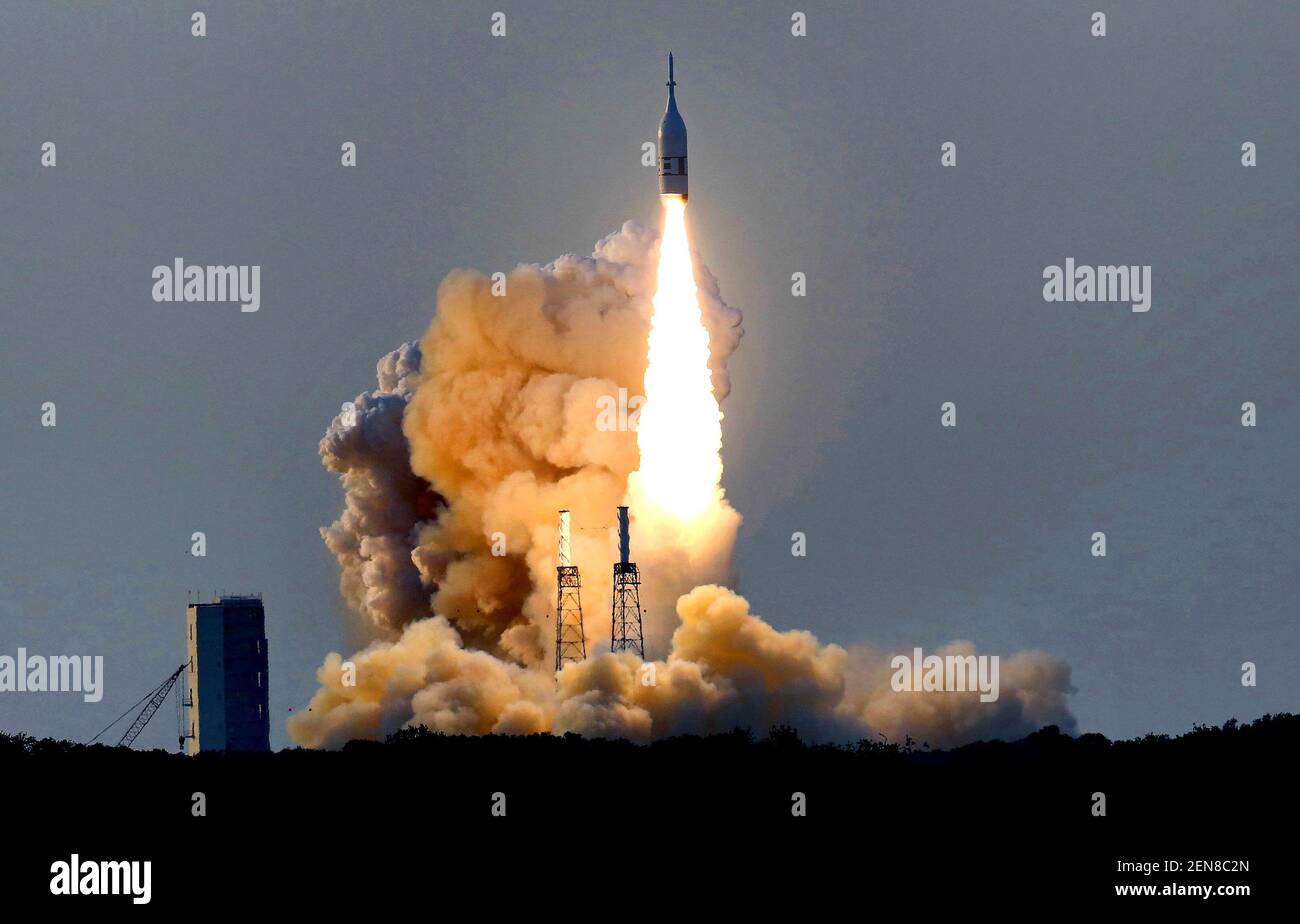 The Orion test-capsule lifts off during the Ascent Abort-2 launch at ...