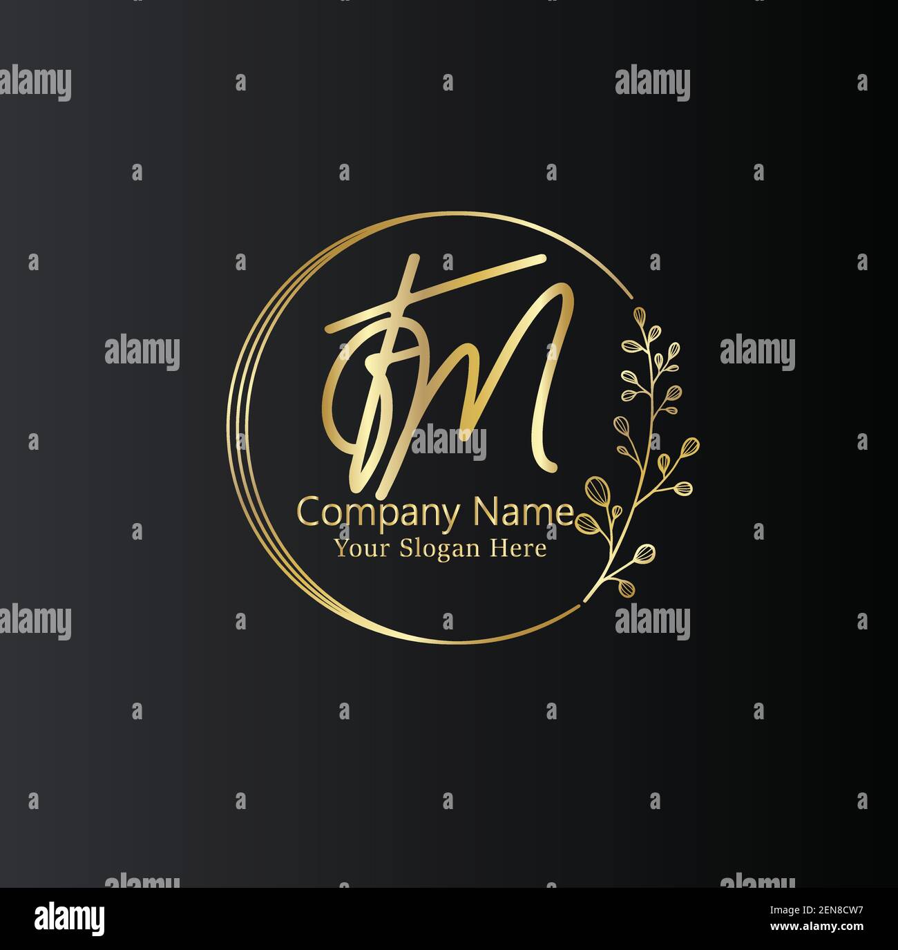 F M FM Initial letter handwriting and signature logo. Beauty vector ...
