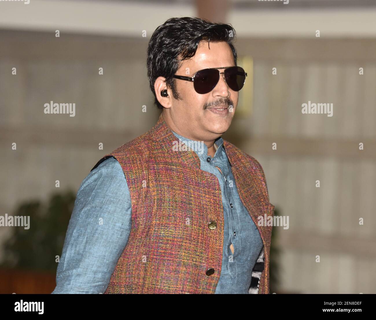 NEW DELHI, INDIA - JULY 2: BJP MP Ravi Kishan arrives to attend the BJP ...