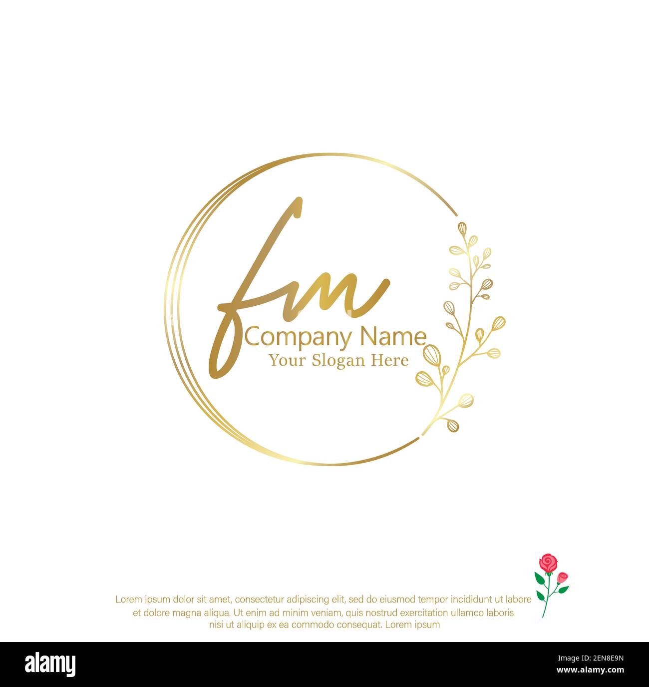 F M FM Initial letter handwriting and signature logo. Beauty vector ...