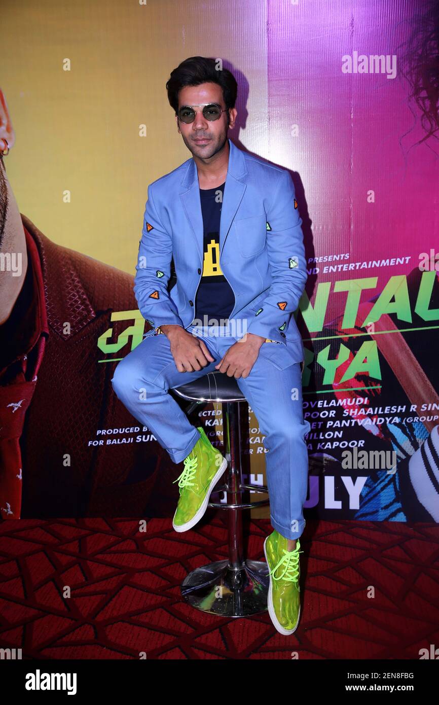 Bollywood actor Raj Kumar Rao during the trailer launch of his upcoming ...
