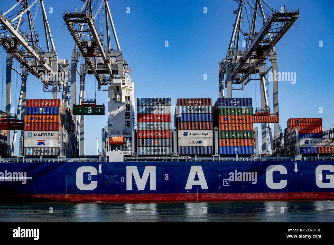 The Port of Rotterdam pictured on July 2, 2019 in Rotterdam ...