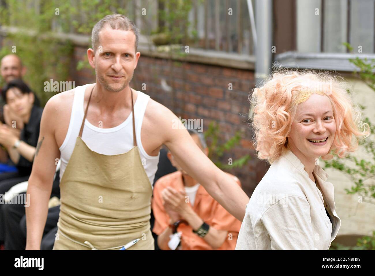 Nana Aganovich and Brooke Taylor on the runway during the Aganovich ...