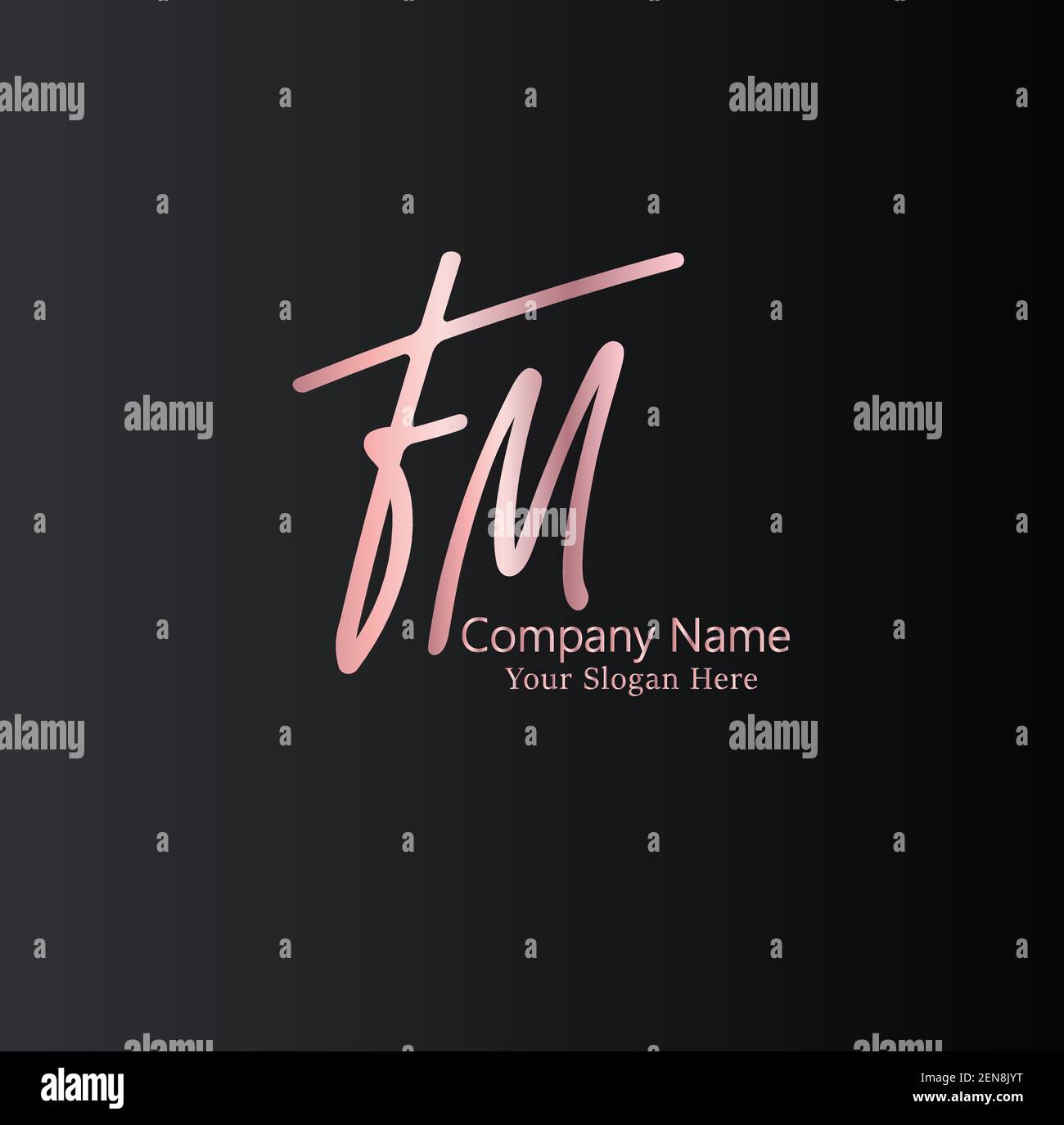 F M FM Initial letter handwriting and signature logo. Beauty vector ...