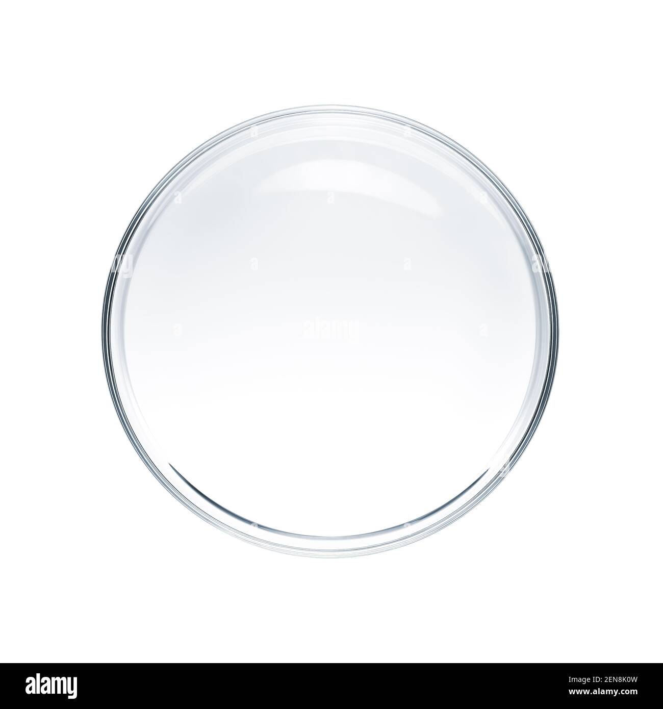 Empty petri dish isolated on white background - flat lay Stock Photo ...