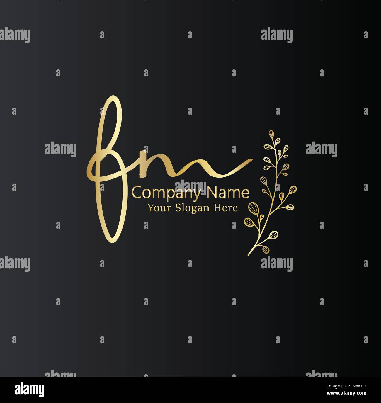 F M FM Initial letter handwriting and signature logo. Beauty vector ...