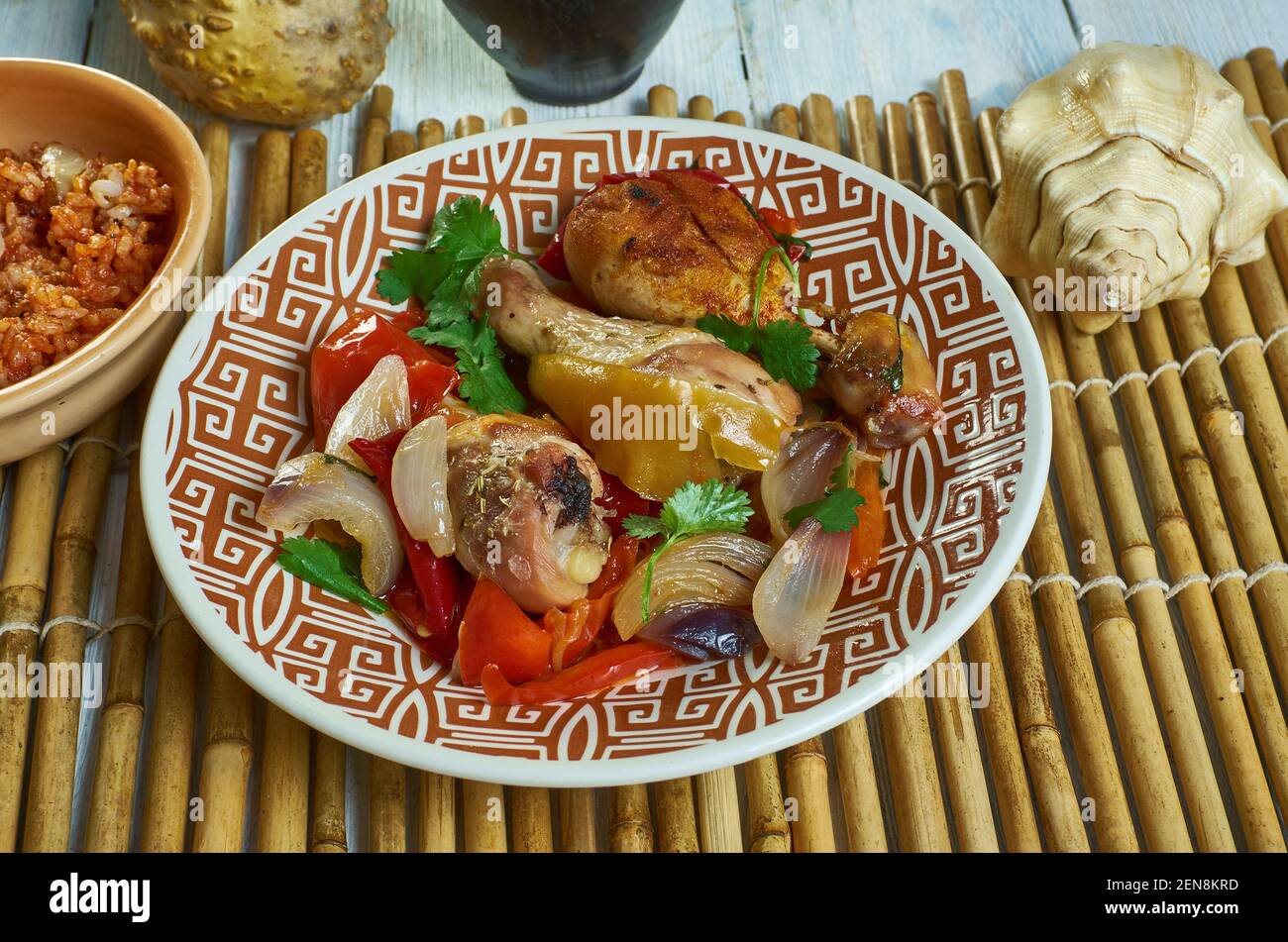 Pollo alla romana, age-old peasant dish from Rome Stock Photo - Alamy